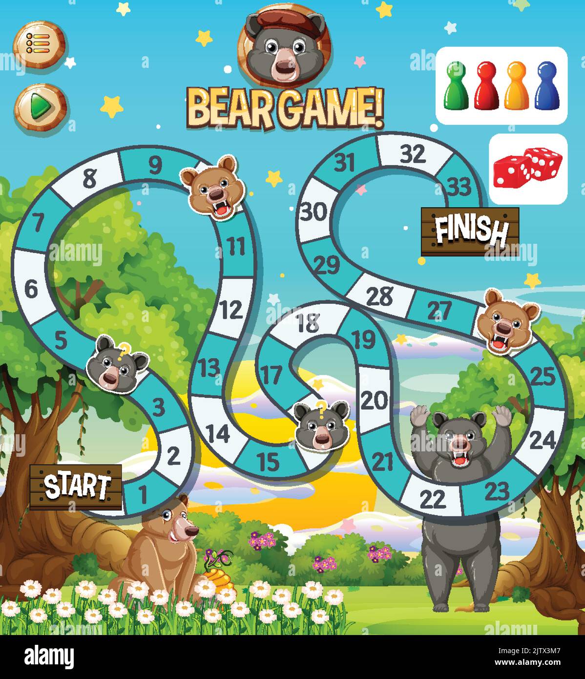 Funny bear cartoon character illustration Stock Vector Image & Art - Alamy