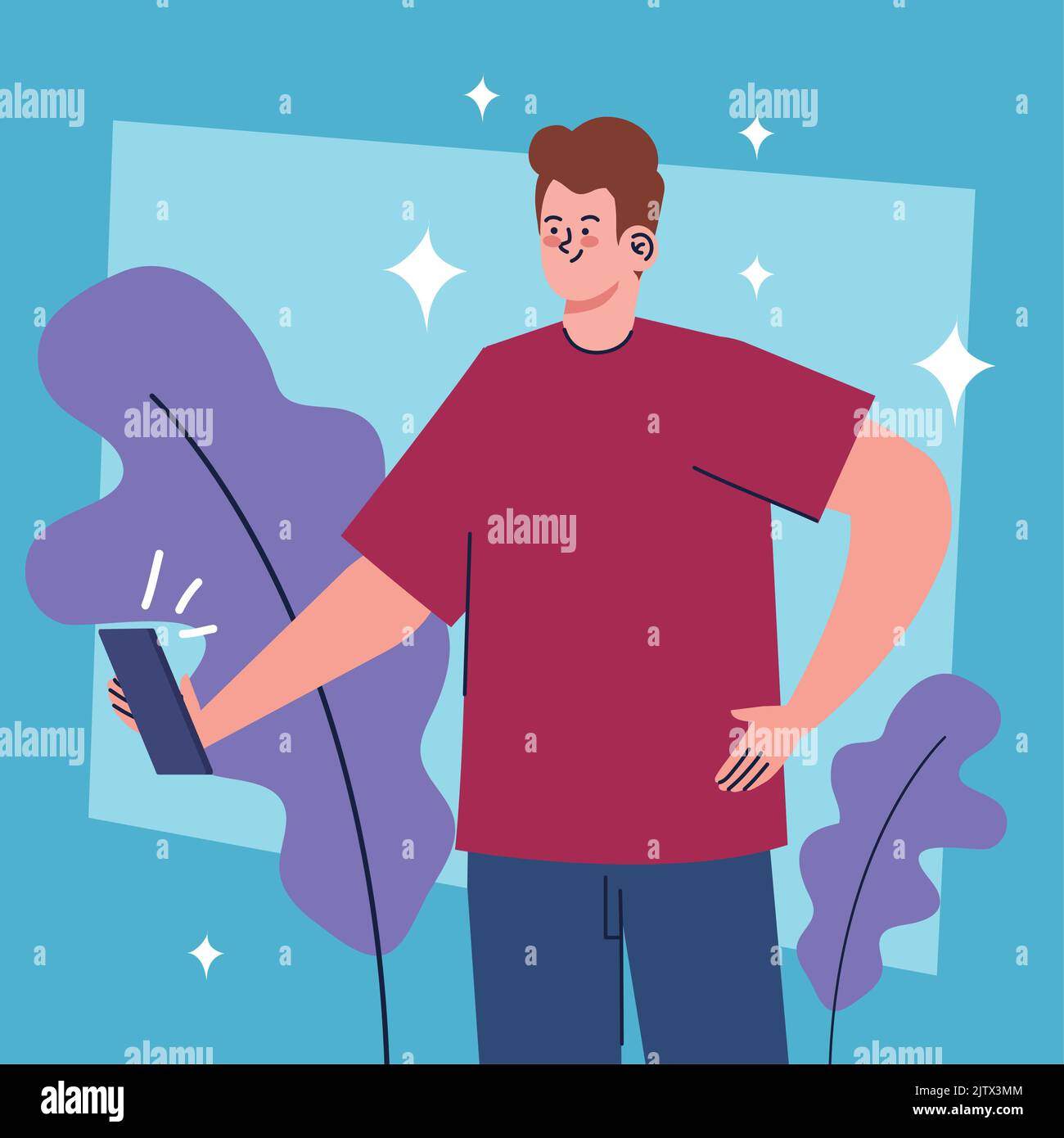young man taking a selfie Stock Vector Image & Art - Alamy