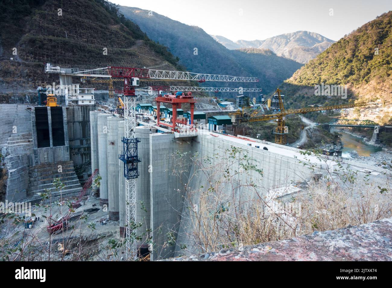 February 6th 2021. uttarakhand India. The Lakhwar - Vyasi Hydroelectric ...