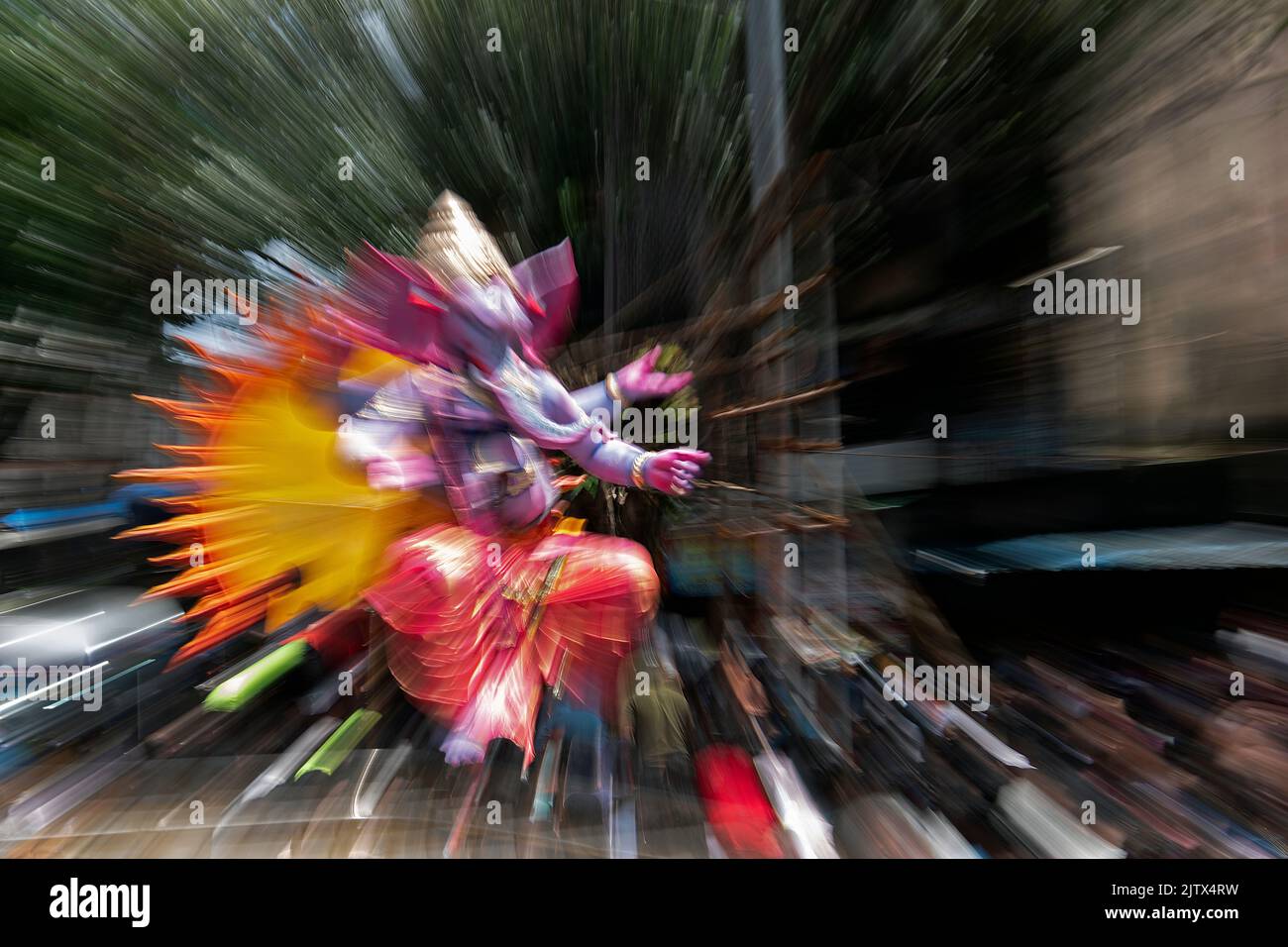 The fine art image of Famous Tejukaya Ganpati was taken in Mumbai ...