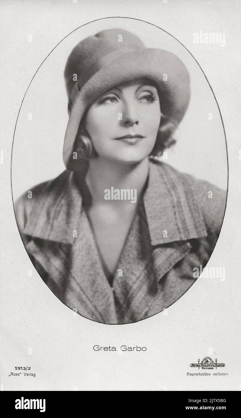 Greta Garbo - German postcard by Ross Verlag, 1930-1931. Photo by MGM ...