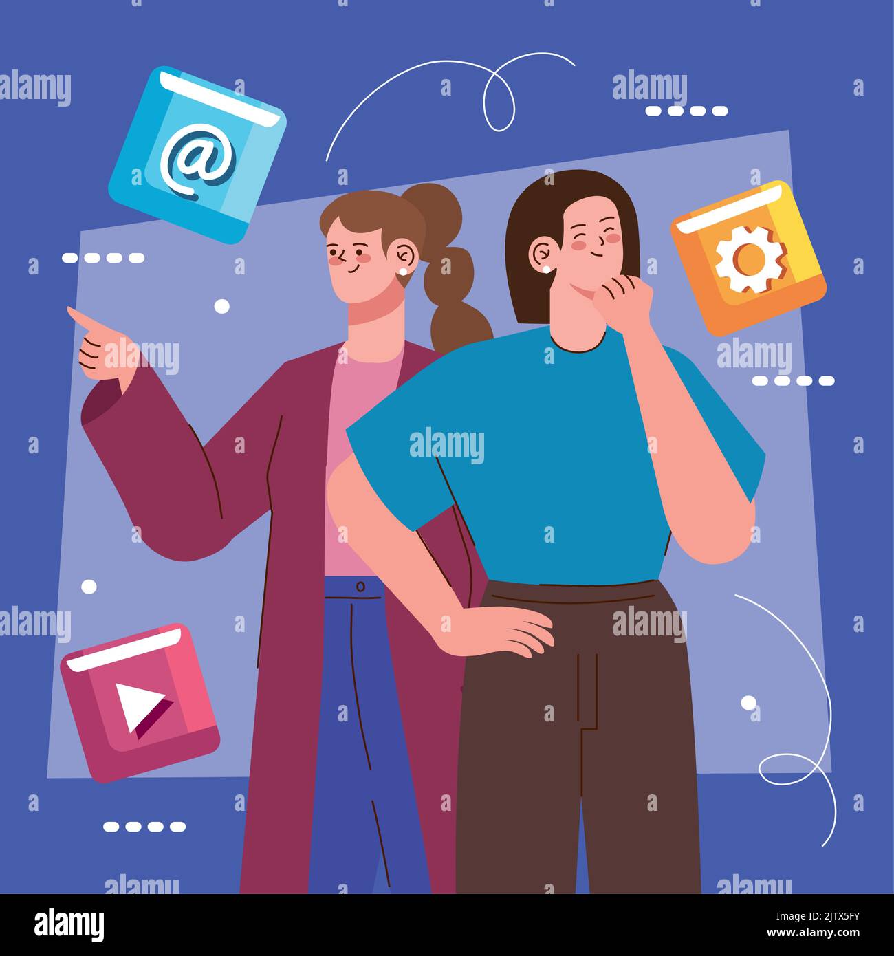 designers girls with buttons Stock Vector Image & Art - Alamy