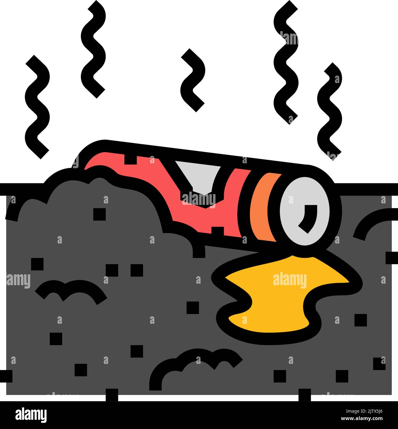 battery pollution color icon vector illustration Stock Vector Image ...