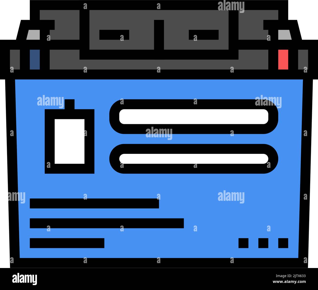 gel cell battery color icon vector illustration Stock Vector Image ...