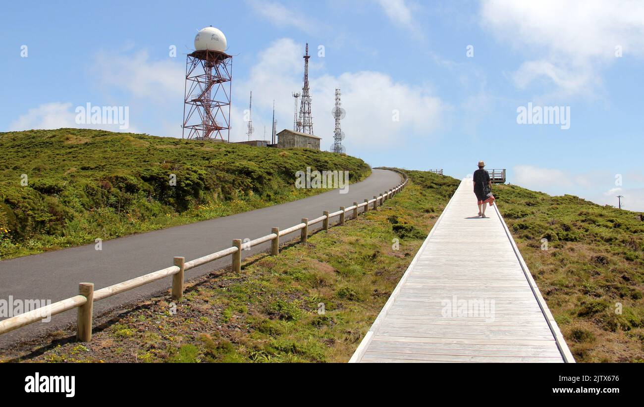 Walkway to the summit of Serra de Santa Barbara, the tallest point of ...