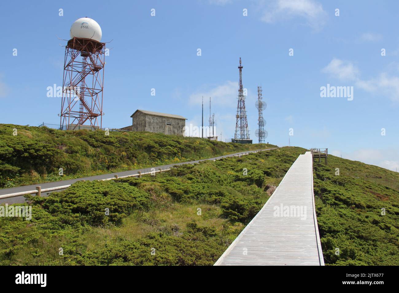 Walkway to the summit of Serra de Santa Barbara, the tallest point of ...