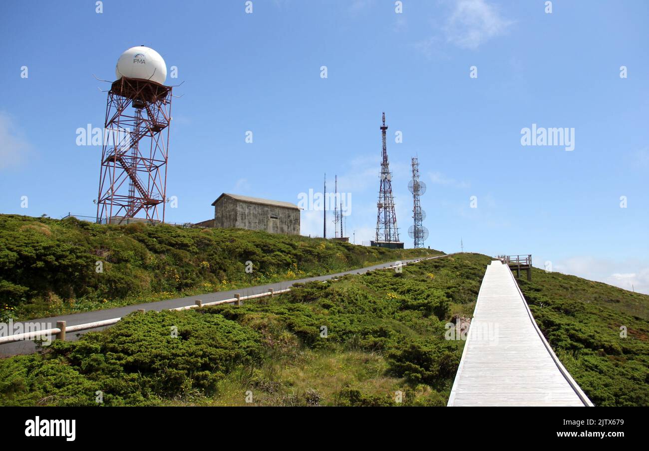 Walkway to the summit of Serra de Santa Barbara, the tallest point of ...