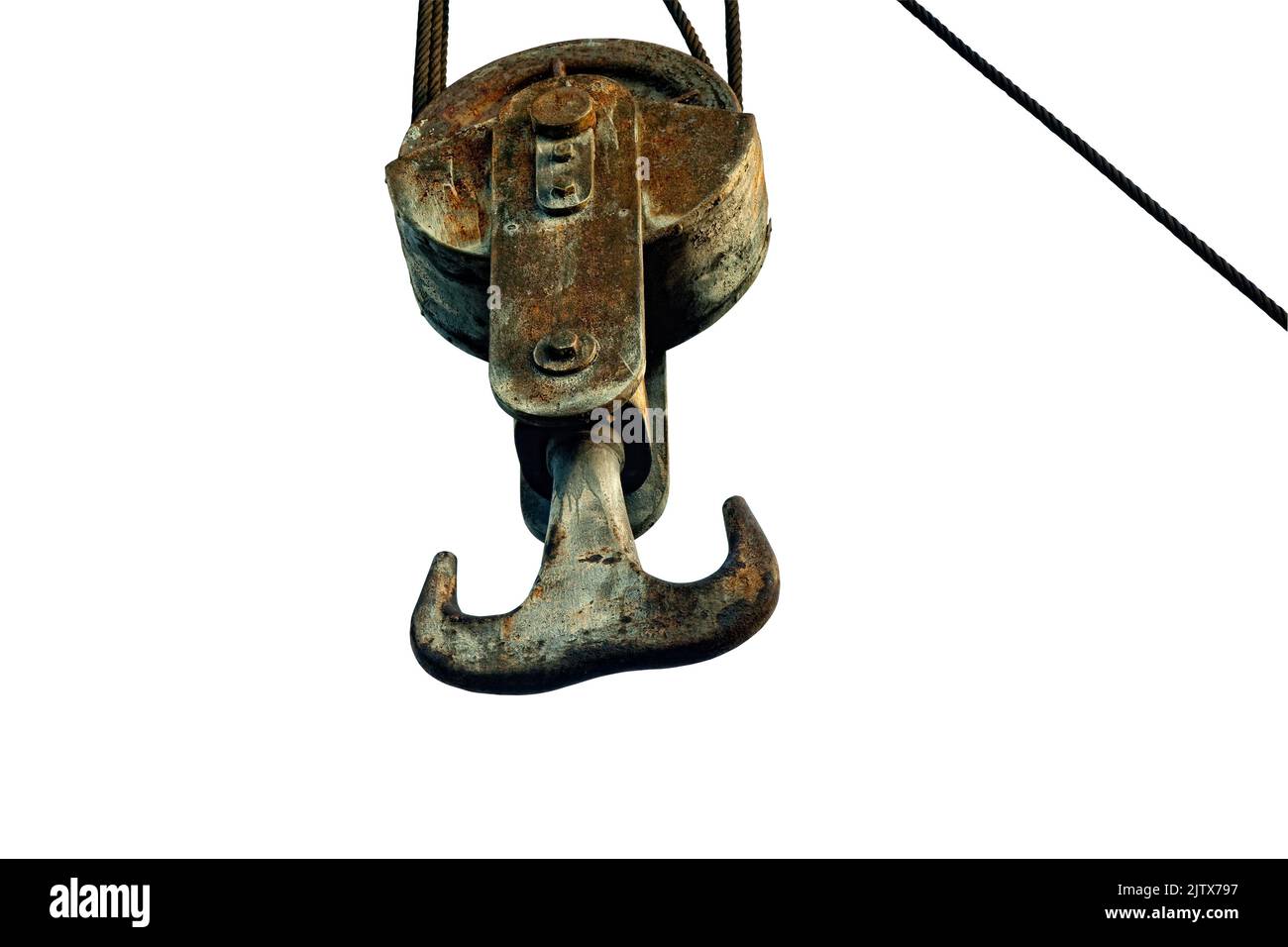 Old lifting crane Cut Out Stock Images & Pictures - Alamy