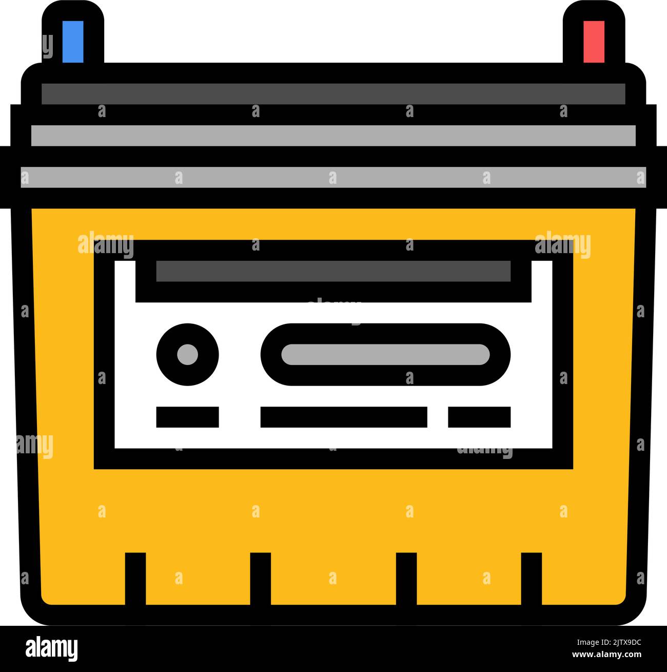 flooded lead acid battery color icon vector illustration Stock Vector ...