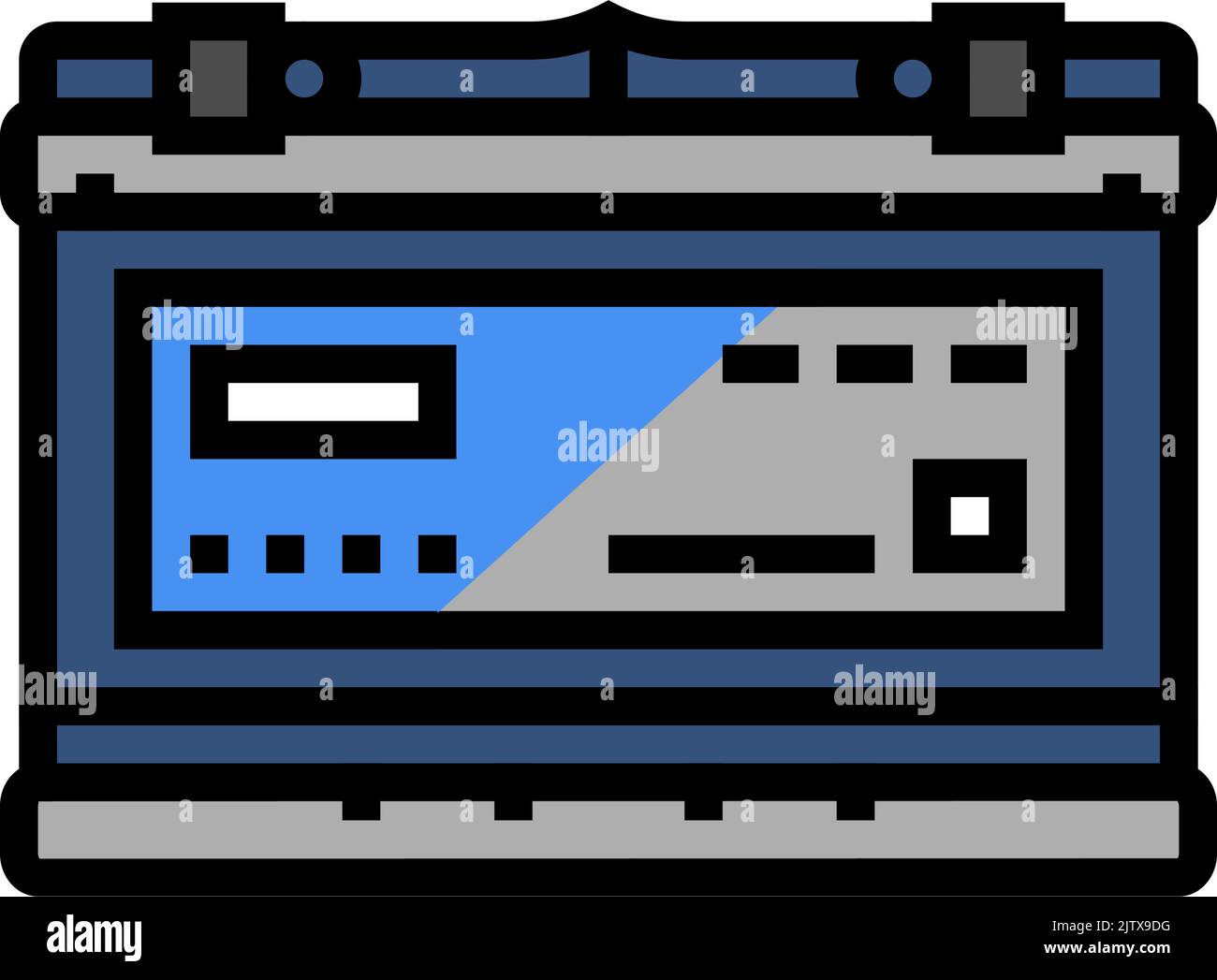enhanced flooded battery efb color icon vector illustration Stock ...