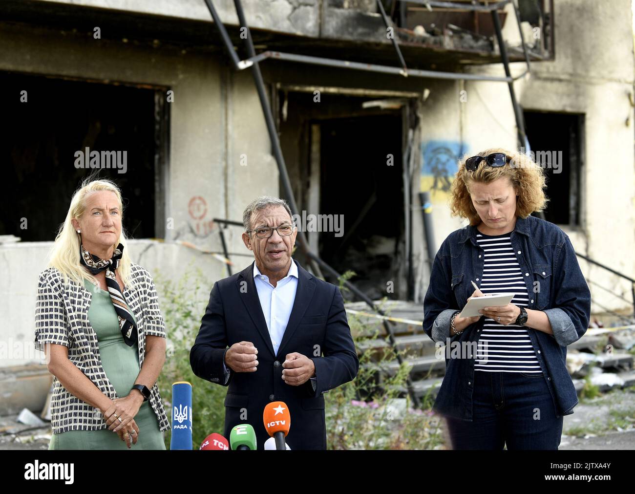 Non Exclusive: BORODIANKA, UKRAINE - SEPTEMBER 1, 2022 - Vice President ...