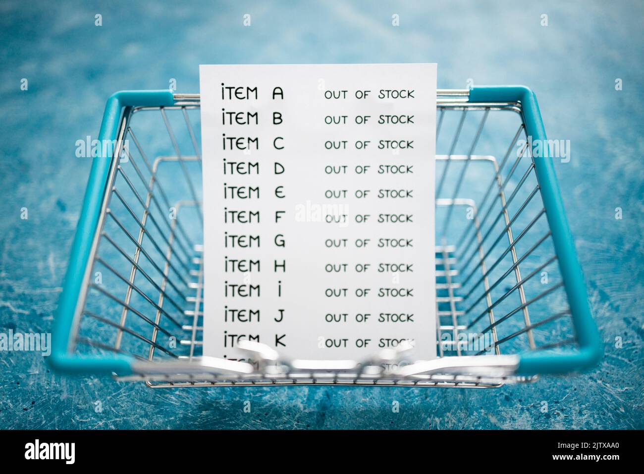 business inventory with every item being out of stock next to empty ...