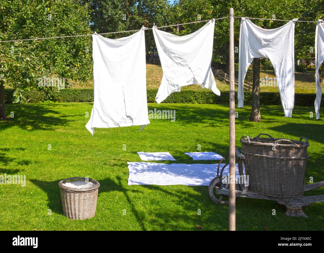 Laundry hanging in nature hi-res stock photography and images - Alamy