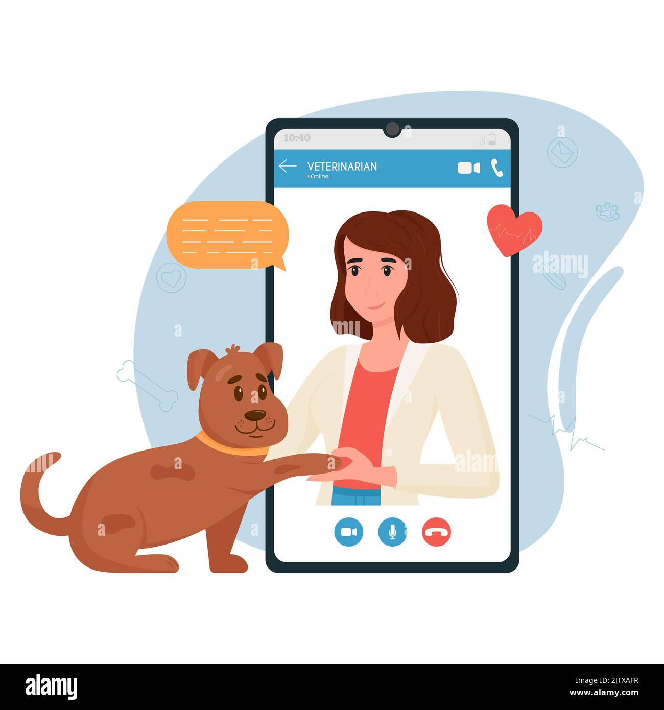 Veterinary doctor appointment. Online veterinarian consultation. Pet ...