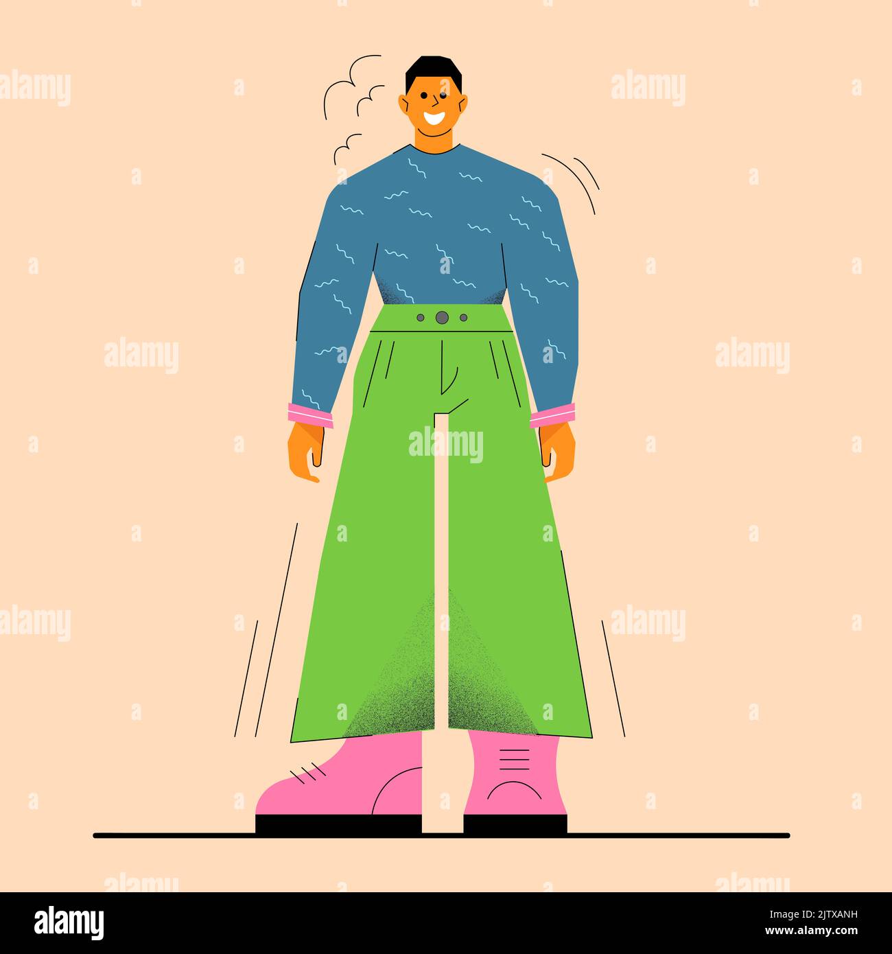 Cartoon vector doodle stickman man hi-res stock photography and images ...