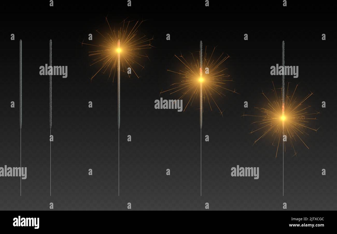 Bengal light, realistic Christmas sparkler, shiny firecracker wands set ...