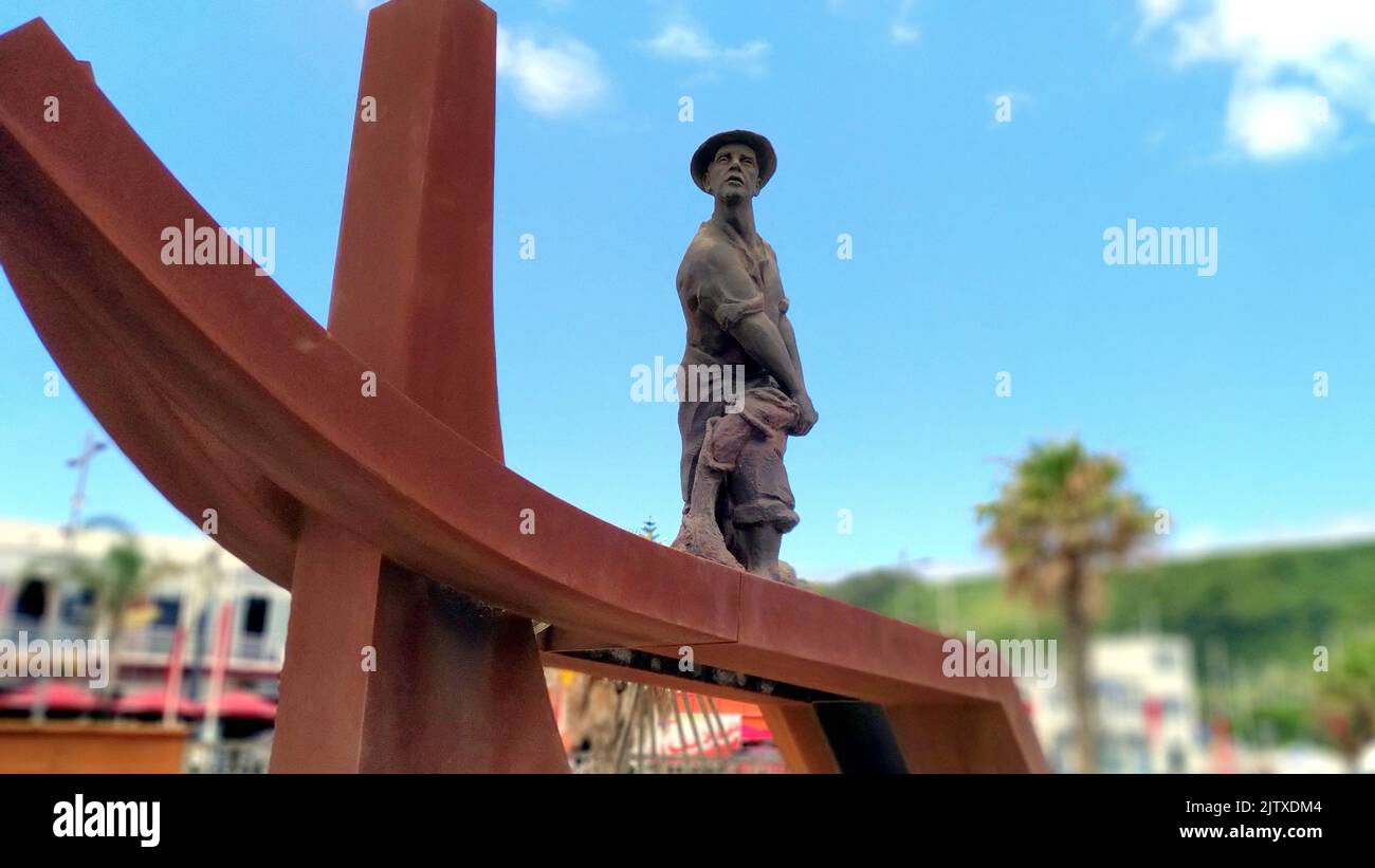 Monument to the Men of the Sea, at the town's waterfront Praia Grande ...
