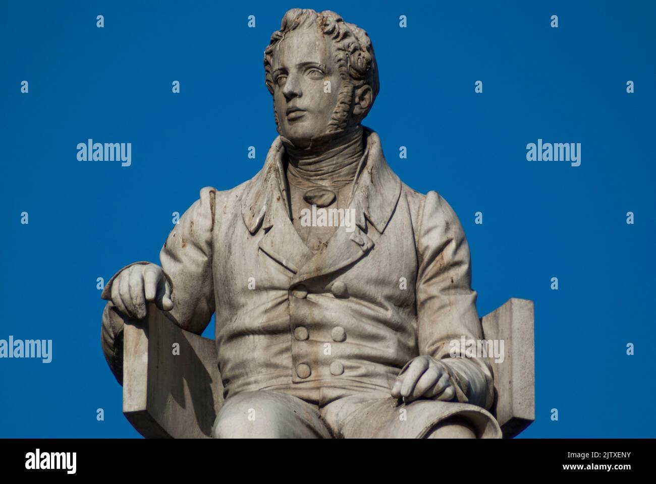 Statue of Bellini. Monument to Vincenzo Bellini (Monumento a Vincenzo ...
