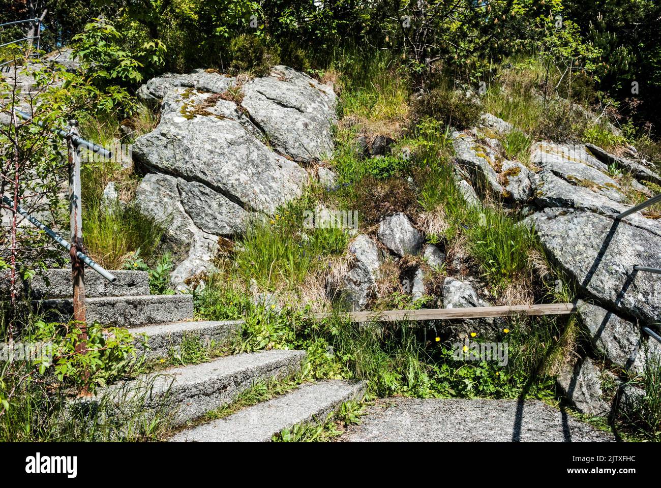 Section of the 418 steps leading to the Mount Aksla Viewpoint. Alesund ...