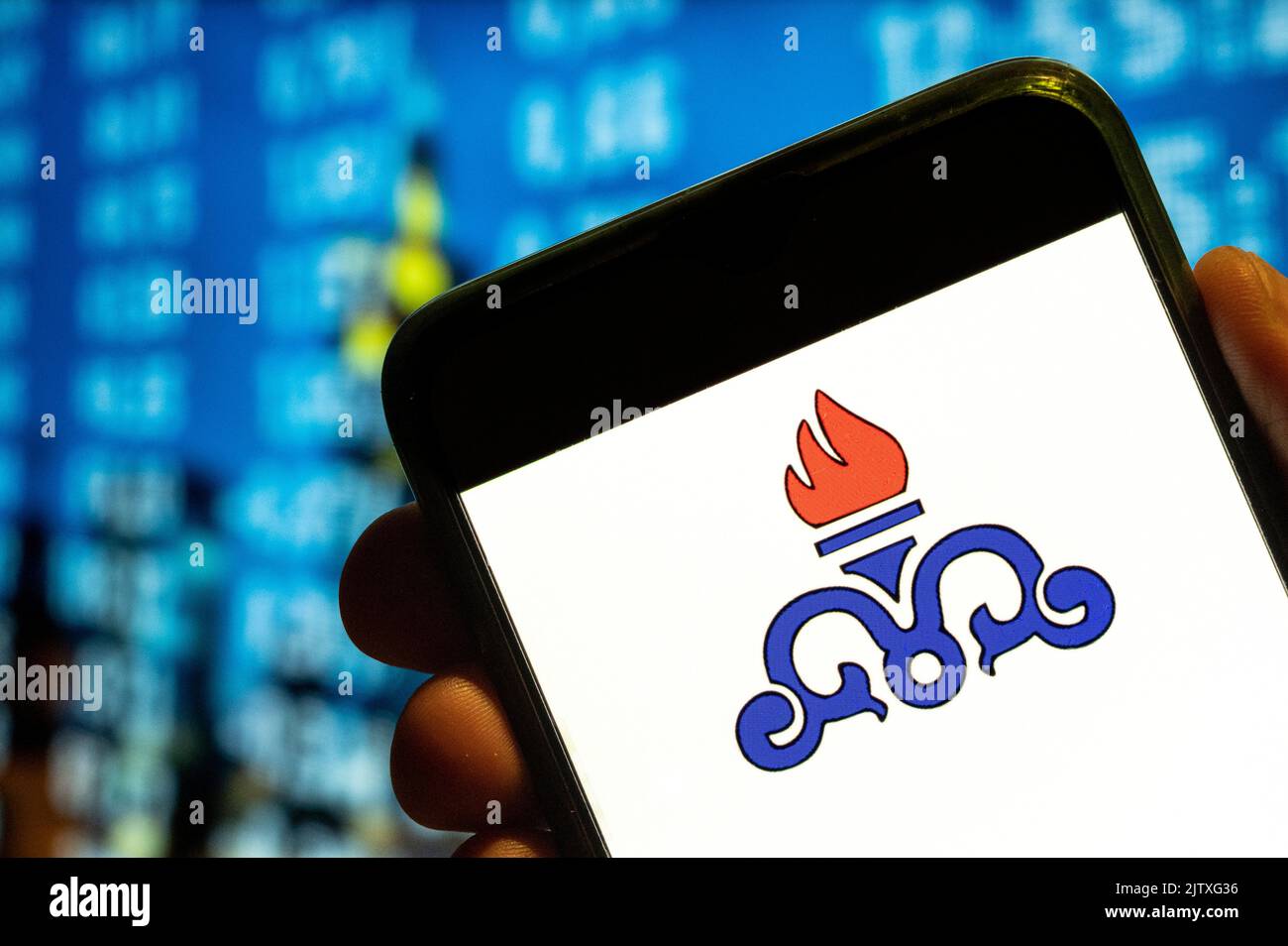 In this photo illustration, the National Iranian Oil Company (NIOC ...