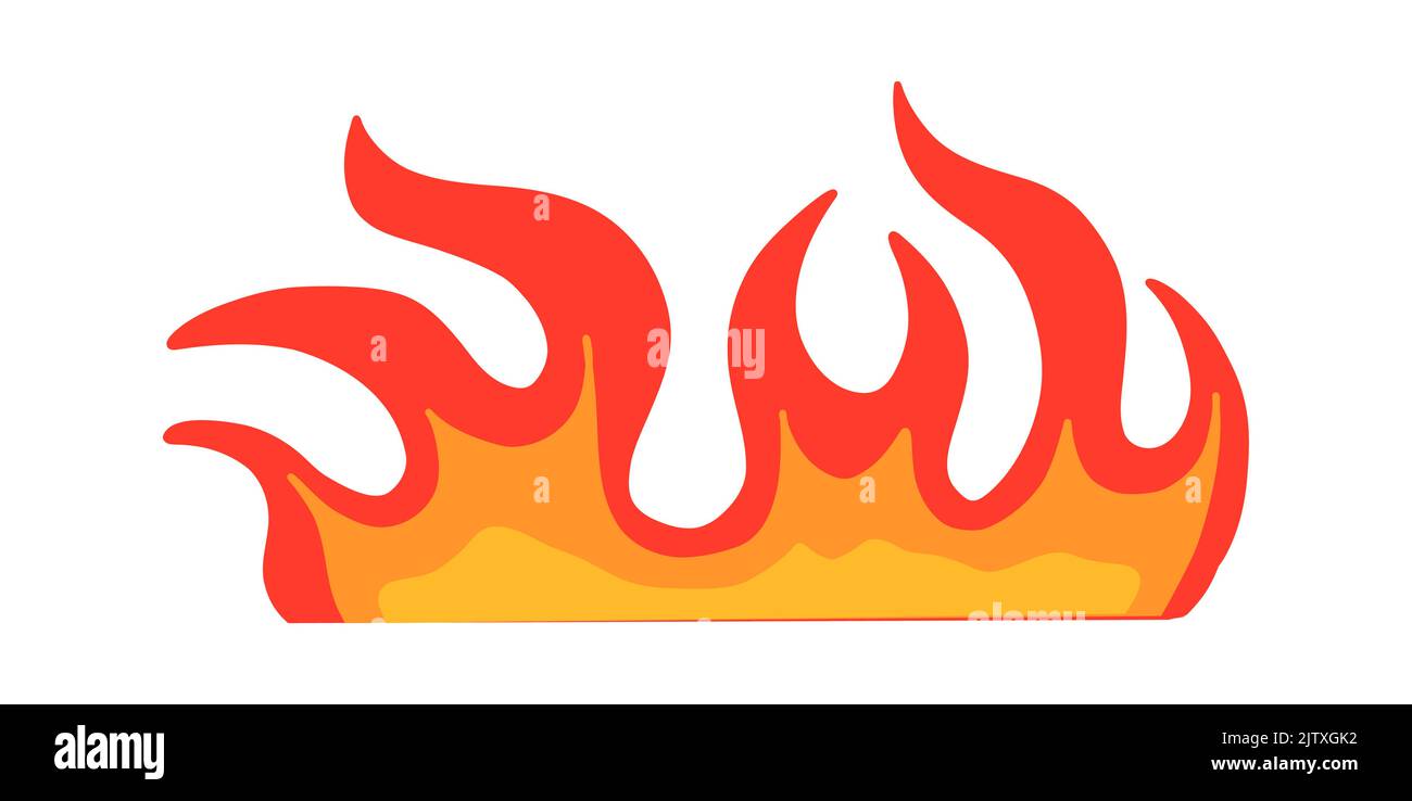 Fire flame. Cartoon bonfire collection. Vector burn fireplace set Stock ...