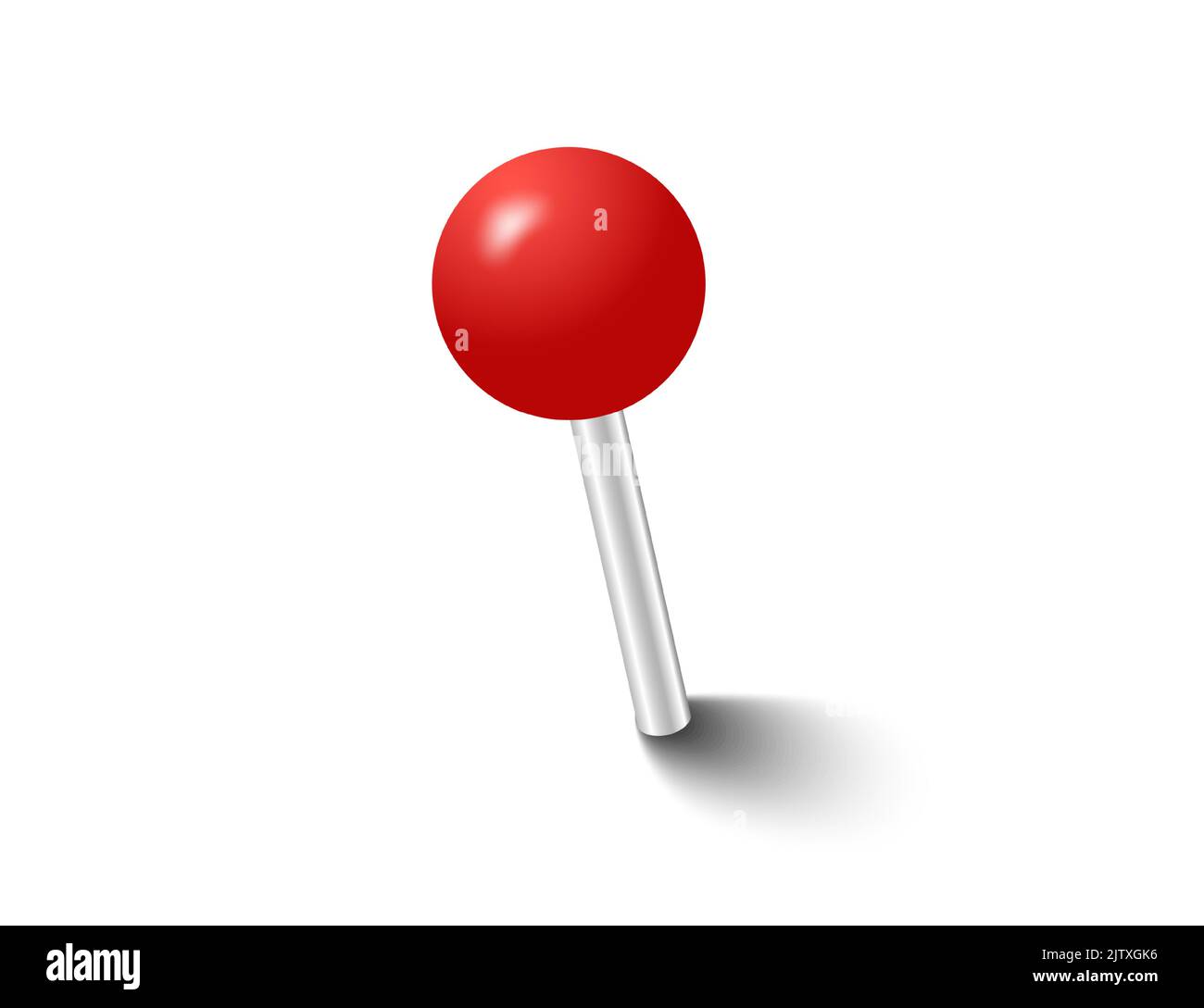 Red pins tacks flags. Attach buttons on needles, pinned office ...