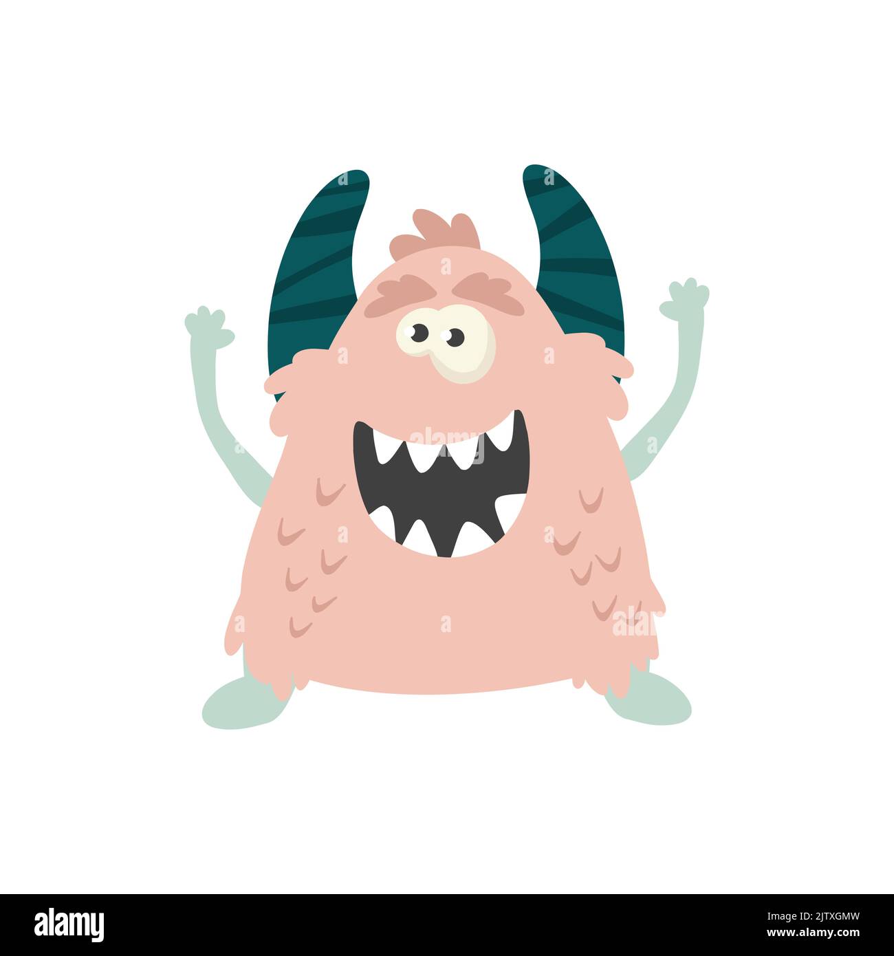 Monster print. Cartoon character design for fashion fabrics, textile ...