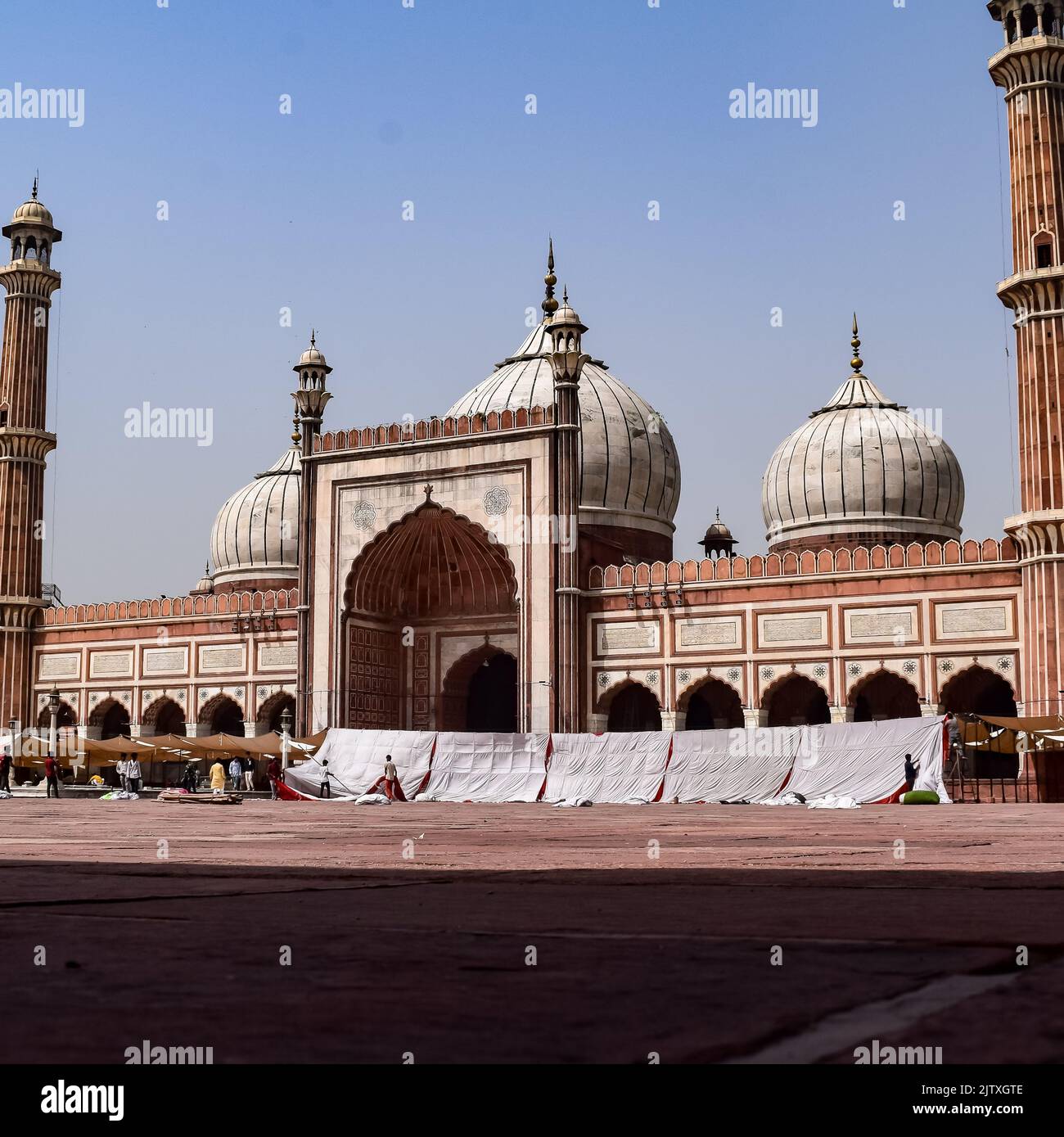 Architectural detail of Jama Masjid Mosque, Old Delhi, India, The ...