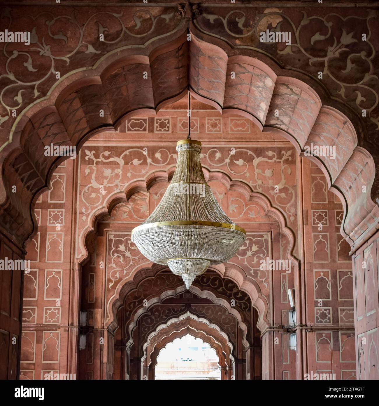 Architectural detail of Jama Masjid Mosque, Old Delhi, India, The ...