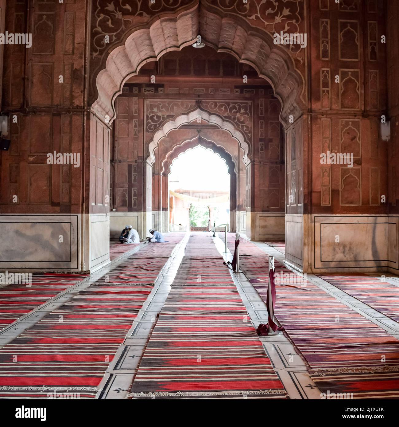 Architectural detail of Jama Masjid Mosque, Old Delhi, India, The ...