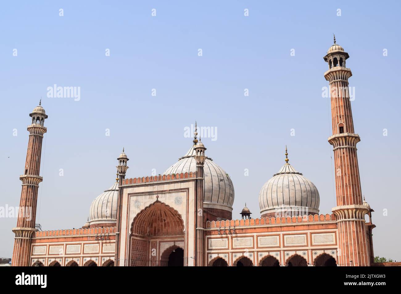 Architectural Detail Of Jama Masjid Mosque Old Delhi India The