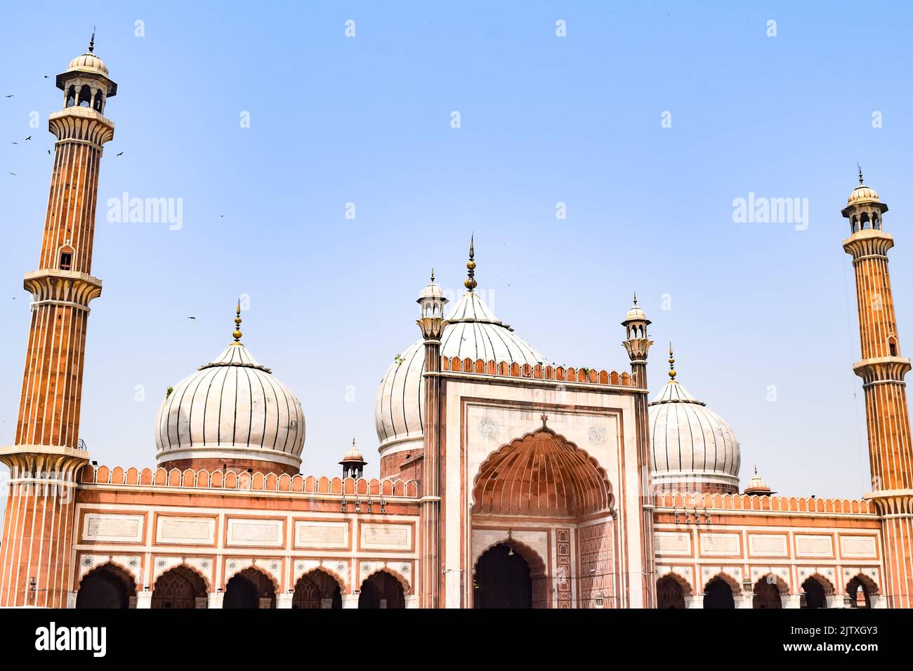Architectural Detail Of Jama Masjid Mosque Old Delhi India The