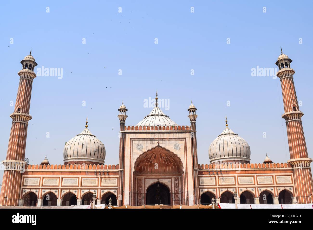Architectural detail of Jama Masjid Mosque, Old Delhi, India, The ...