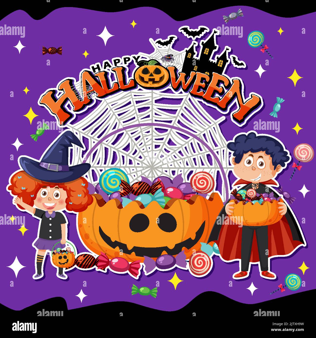 Happy Halloween Poster Template illustration Stock Vector Image & Art ...