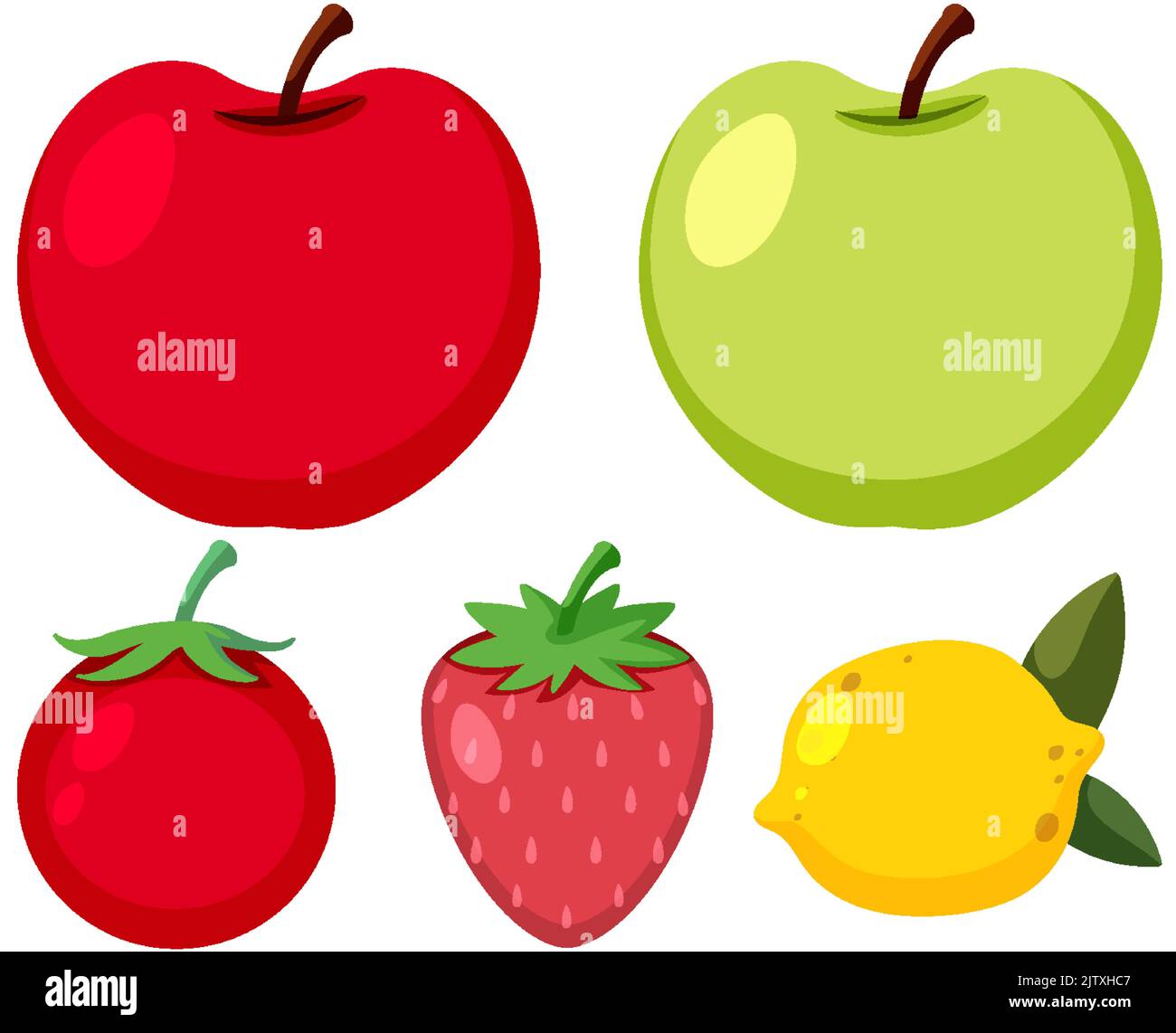 Cartoon fruits seamless pattern illustration Stock Vector Image & Art ...