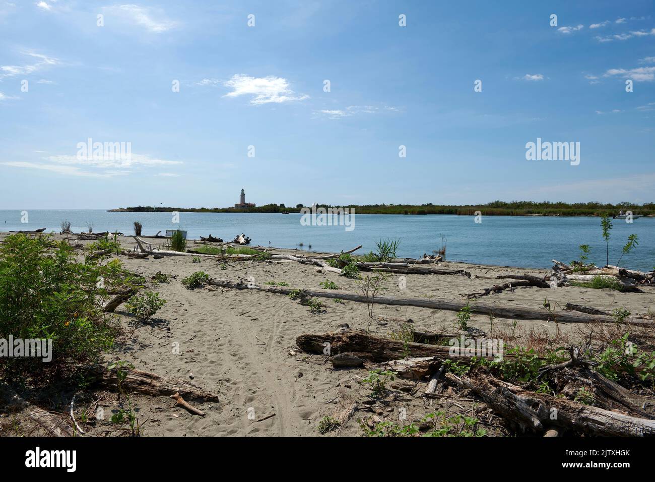 Gorino Ferrarese (Fe), Italy, a view of the river Po of Goro Stock ...