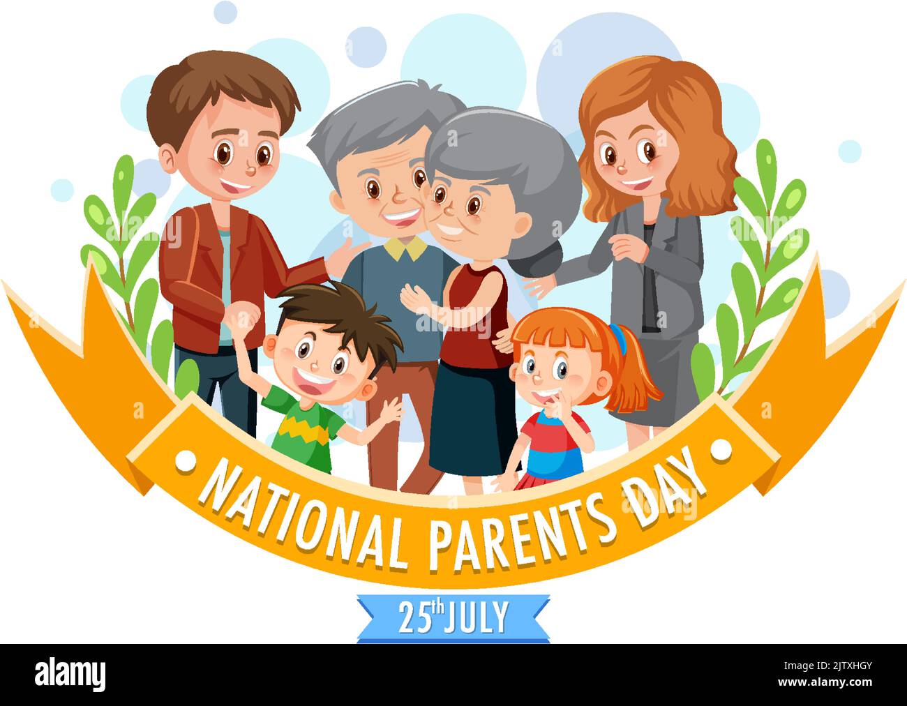National Parents Day poster design with cartoon character illustration ...