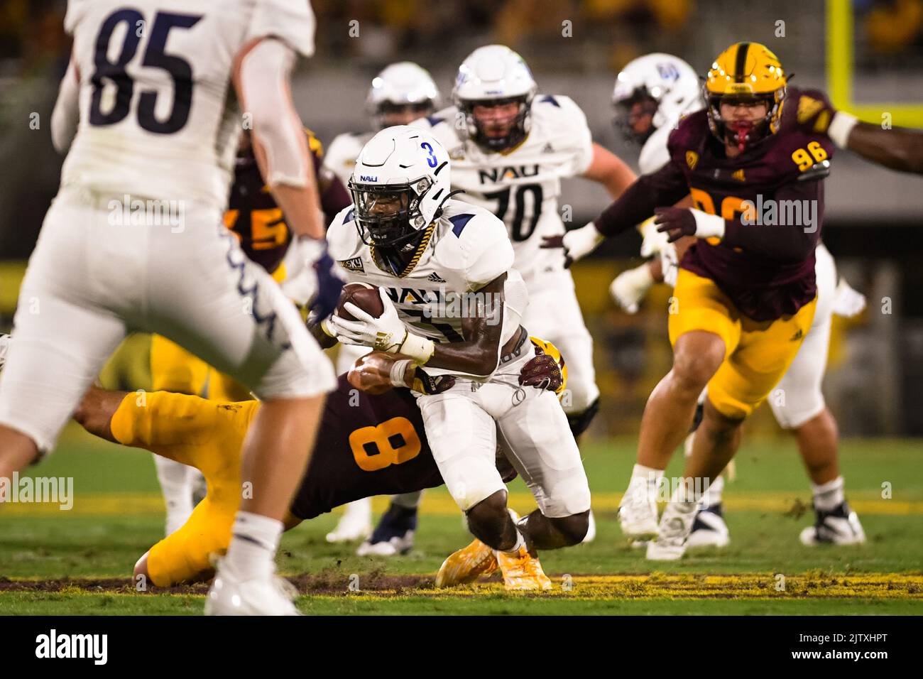 Northern Arizona Lumberjacks wide receiver Jamal Glaspie runs for a ...