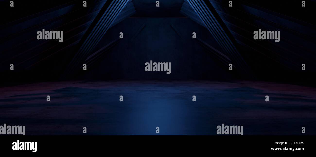 Elegant Deep Immersion Space Tunnel Architectural Corridor Black ...