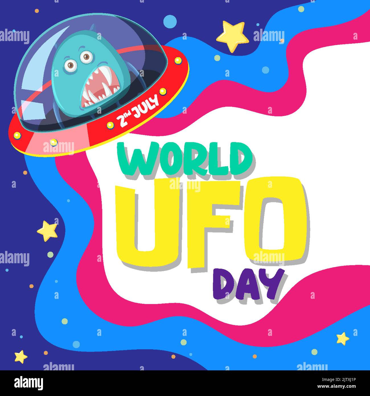 World UFO Day Poster Design illustration Stock Vector Image & Art - Alamy
