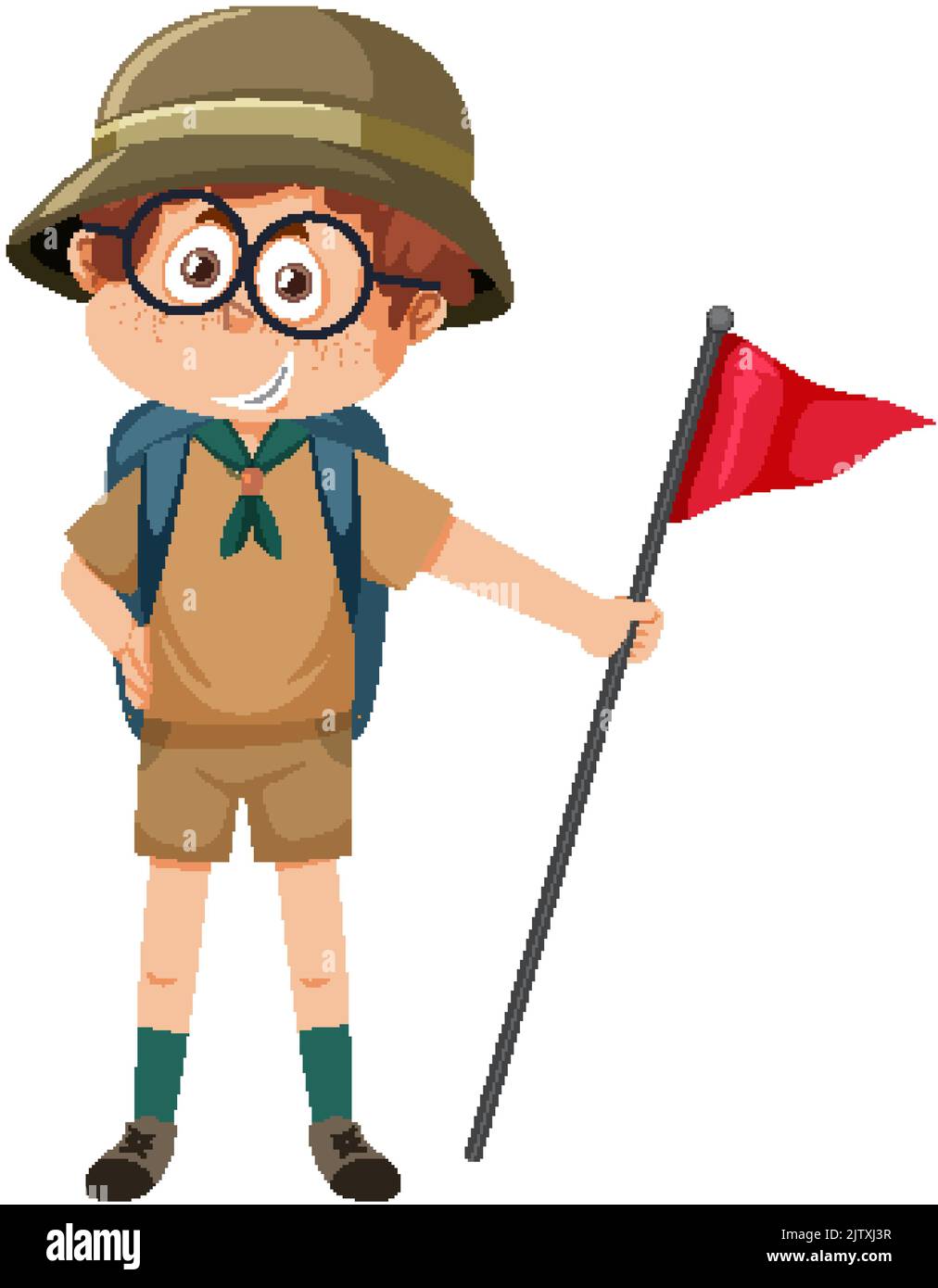 Scout flag illustration hi-res stock photography and images - Alamy