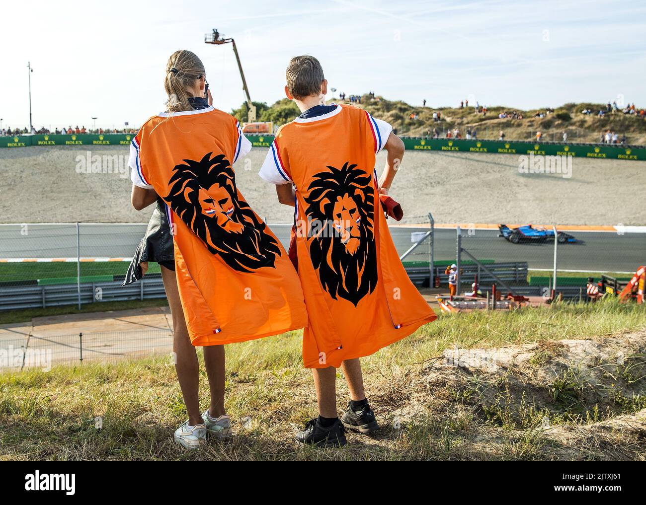 ZANDVOORT - Fans arrive at the track for the 1st free practice session ...