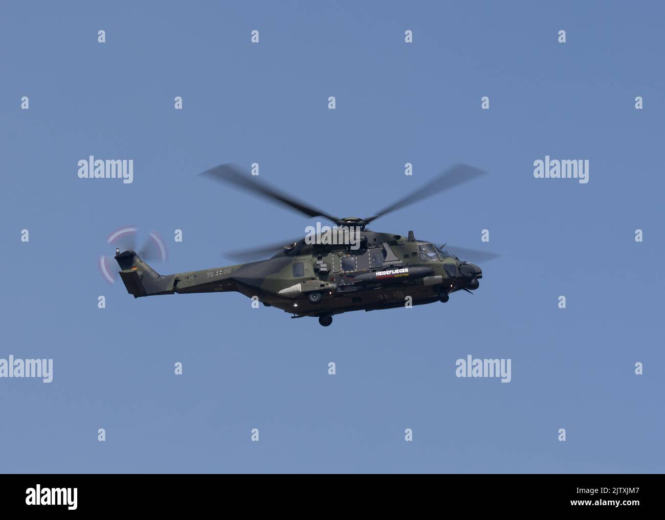 NHIndustries NH90 multi-role helicopter displaying at the 2022 Royal International Ait Tattoo ...