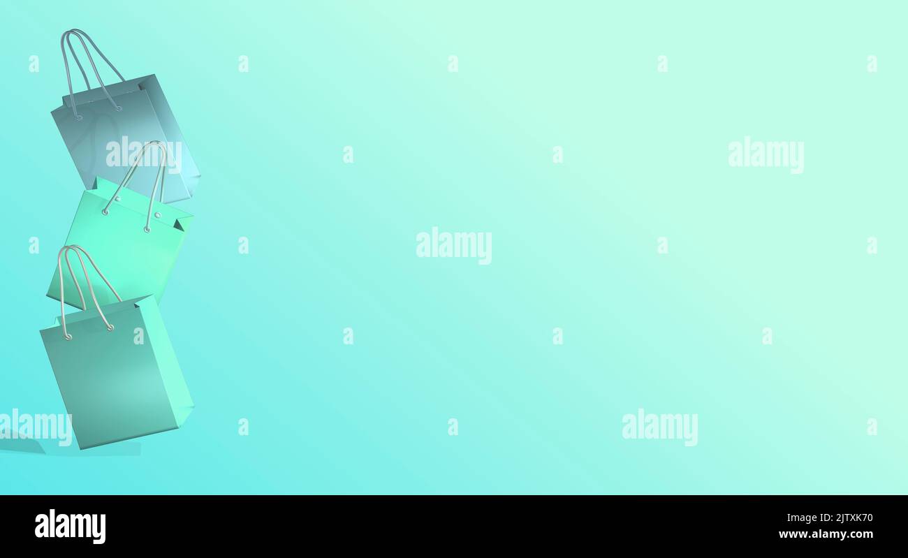 3D sale background banner fashion carrier bag bags with copy space ...