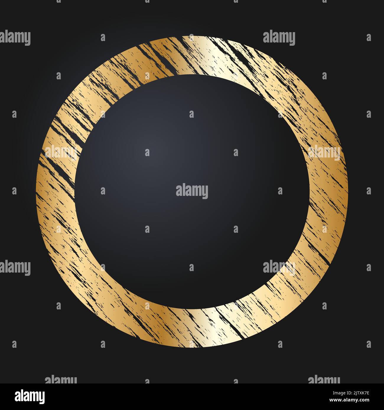 Grunge round golden frame. Festive design. Gold border. Round frames vector Stock Vector Image ...