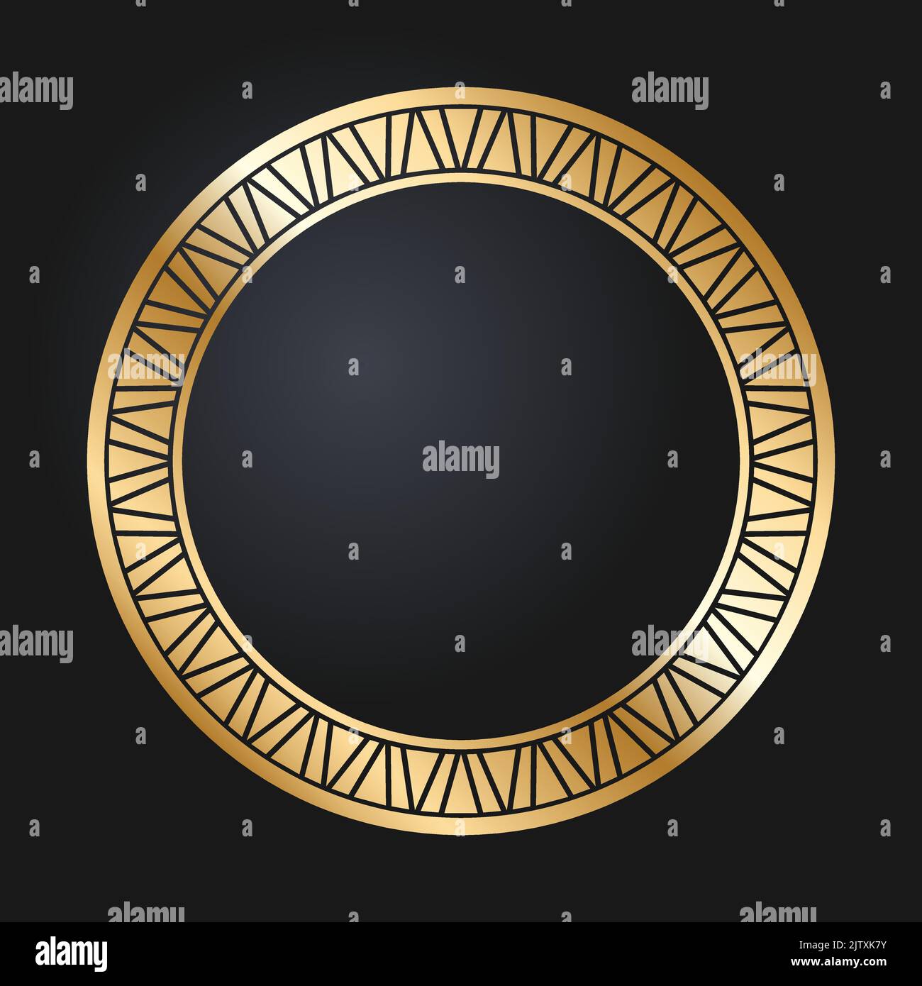 Beautiful round golden frame. Festive design. Gold border. Round frames vector Stock Vector ...
