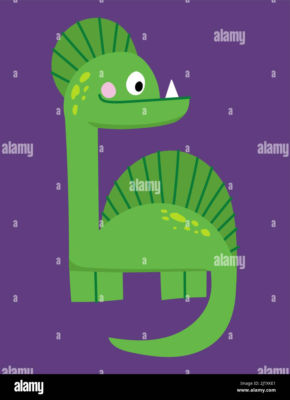 Spinosaurus - Cute Dino print design - funny hand drawn doodle, cartoon ...