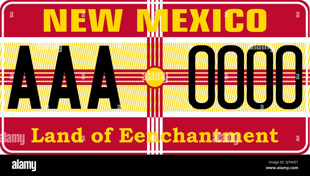 New mexico license plate Stock Vector Images - Alamy