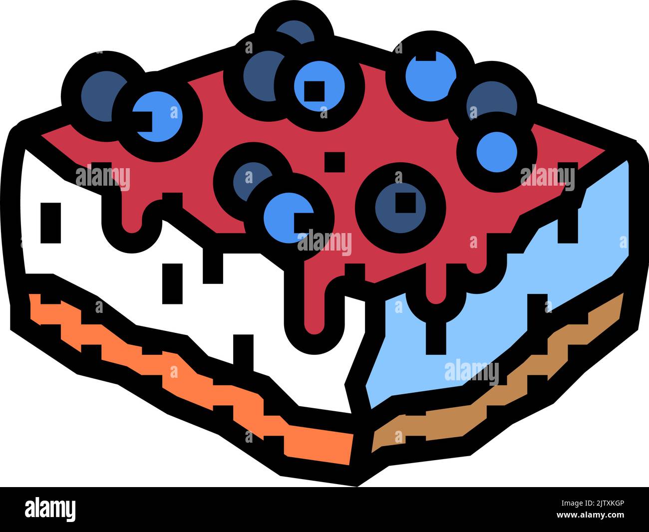 dessert blueberry color icon vector illustration Stock Vector Image ... dessert blueberry color icon vector illustration Stock Vector Image ...