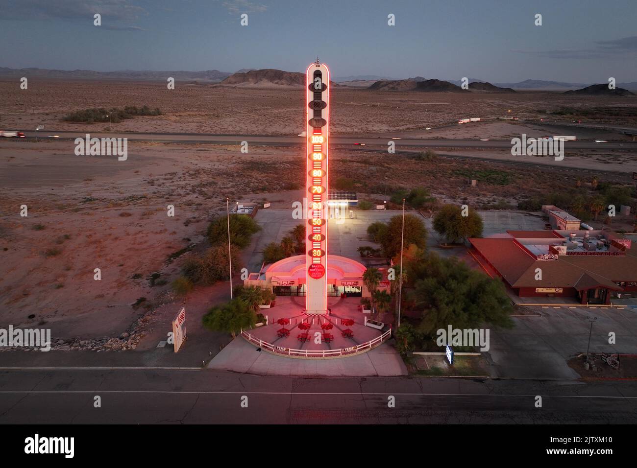 The World's Tallest Thermometer reads 103 degrees, Thursday, Sept. 1 ...